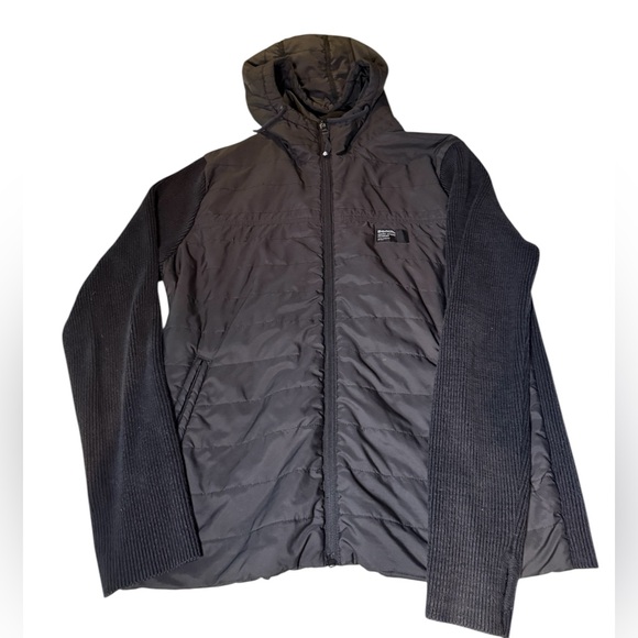 Bench | Jackets & Coats | Mens Bench Brand Black Knit Hooded Jacket ...